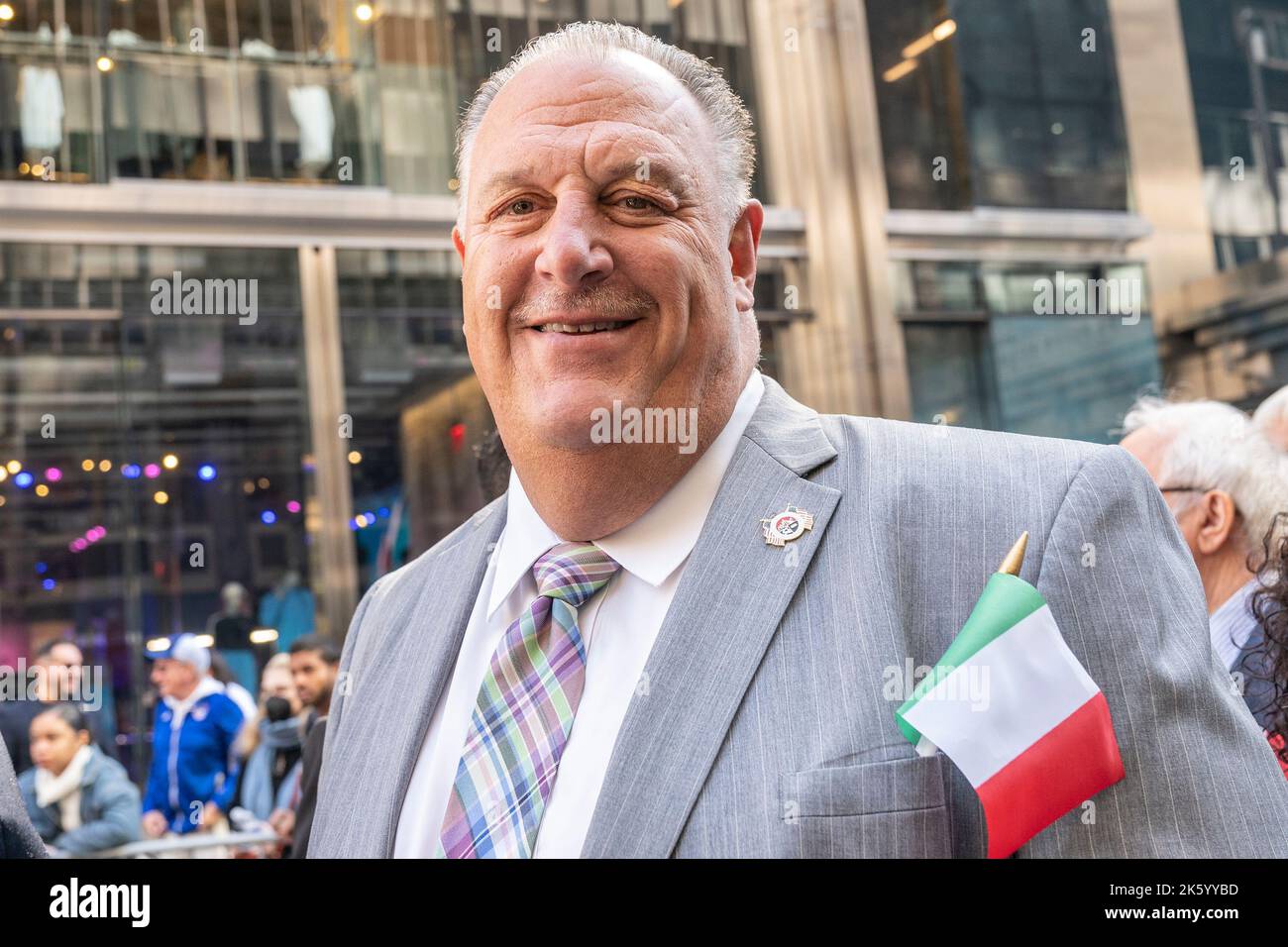 New York, USA. 10th Oct, 2022. Gary LaBarbera marches at annual ...