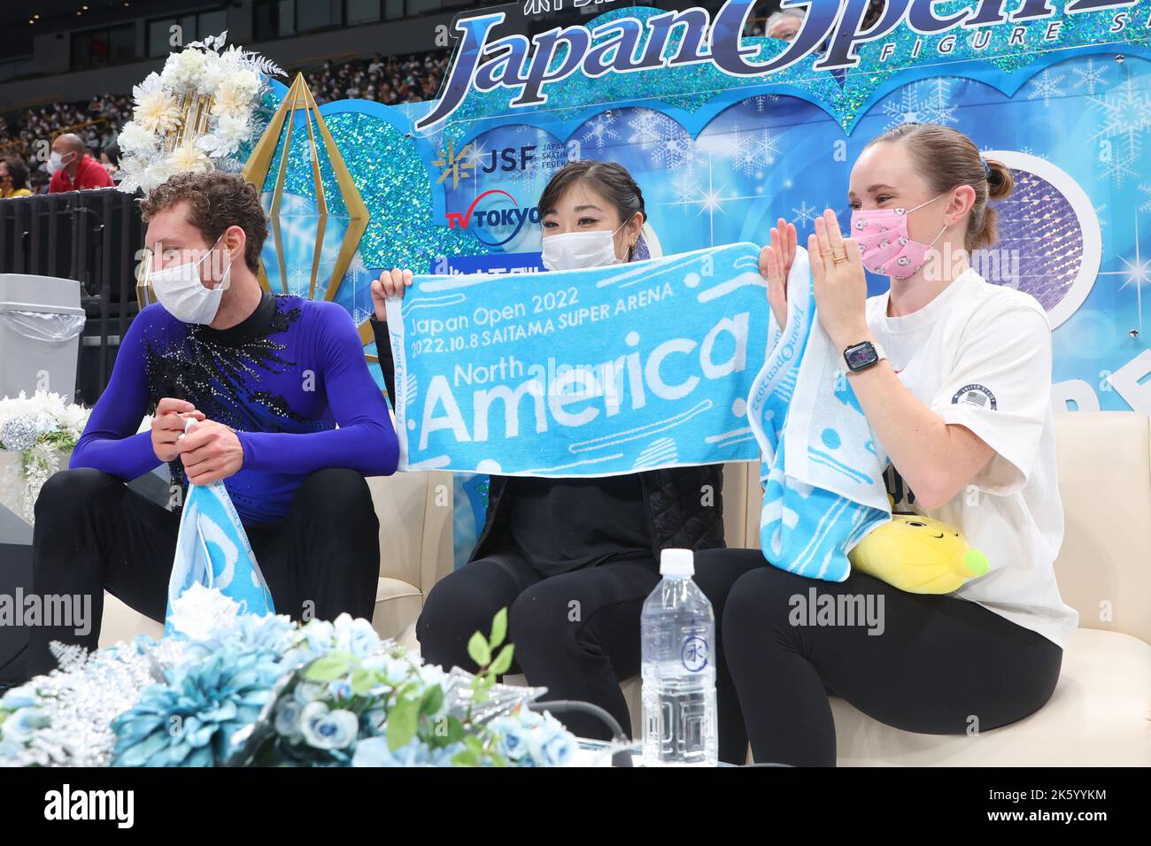 Saitama, Japan. 8th Oct, 2022. (L-R) Jason Brown, Mirai Nagasu, Mariah ...
