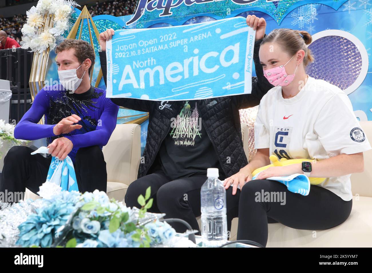Saitama, Japan. 8th Oct, 2022. (L-R) Jason Brown, Mirai Nagasu, Mariah ...