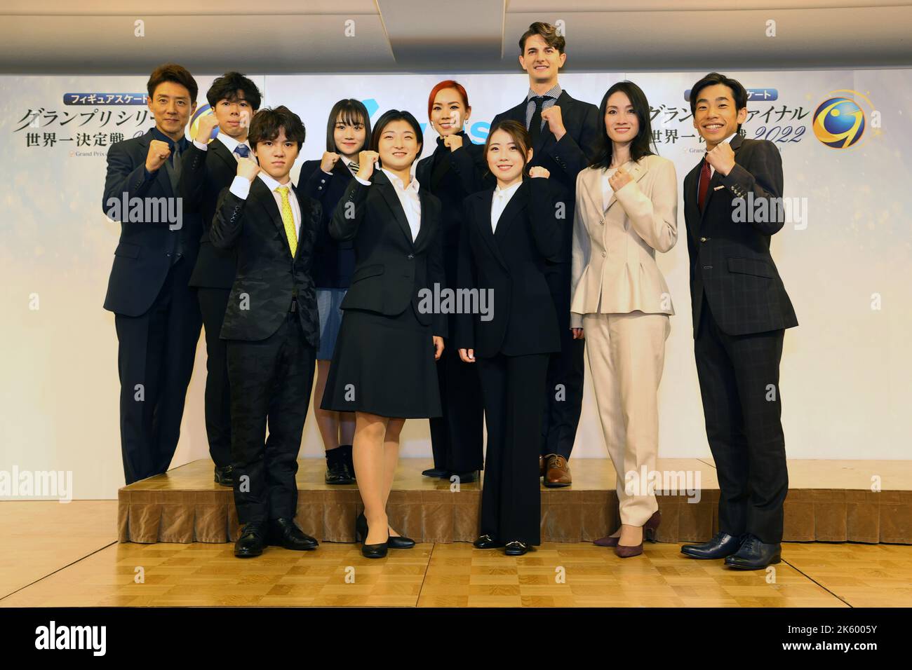 Tokyo, Japan. 9th Oct, 2022. (L to R) Shuzo Matsuoka, Shun Sato, Shoma ...