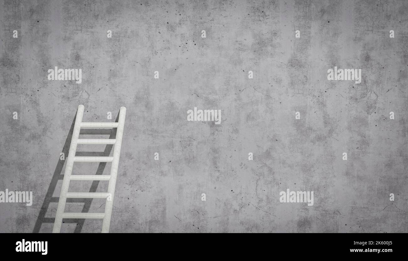 ladder leaning against gray concrete wall. Step Ladder Leaning Against ...