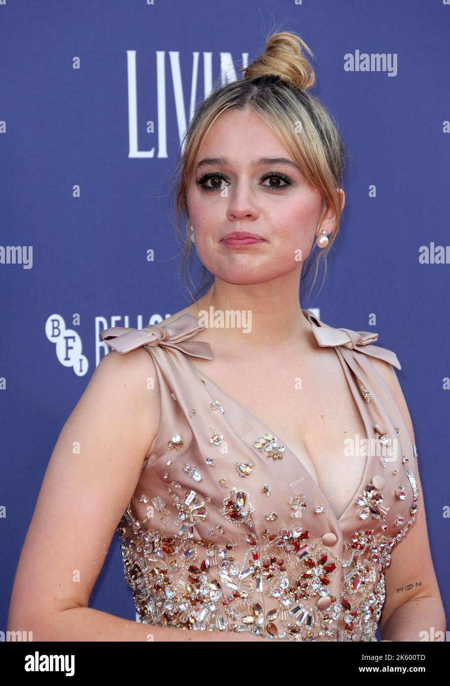 Oct 09, 2022 - London, England, UK - Aimee Lou Wood attending 66th BFI ...