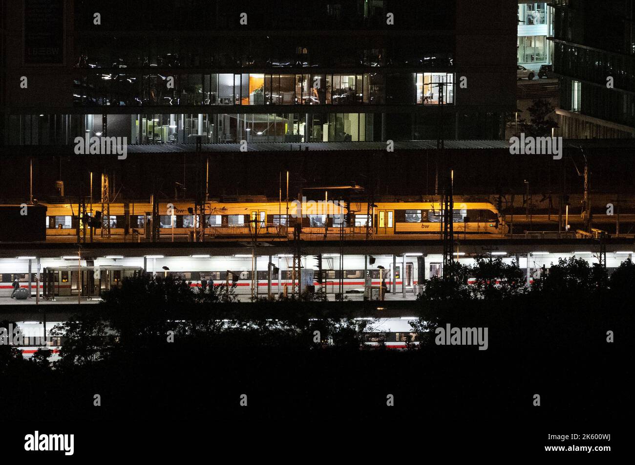 Stuttgart, Germany. 11th Oct, 2022. A regional train leaves the main ...