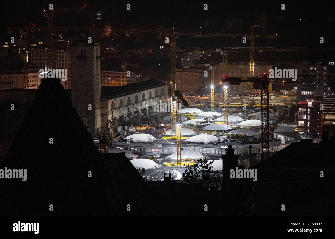 Stuttgart, Germany. 11th Oct, 2022. The construction site of the ...