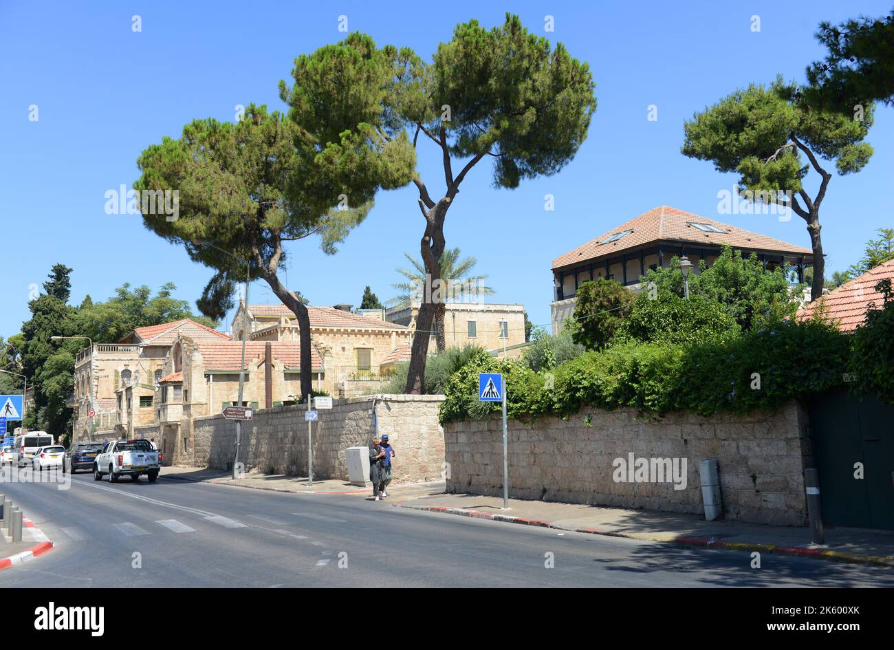Beautiful historical buildings along Ha-Nevi'im St , Jerusalem, Israel ...