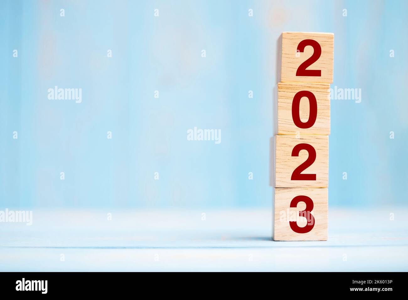 block 2023 text on table. Resolution, strategy, plan, goal, motivation ...