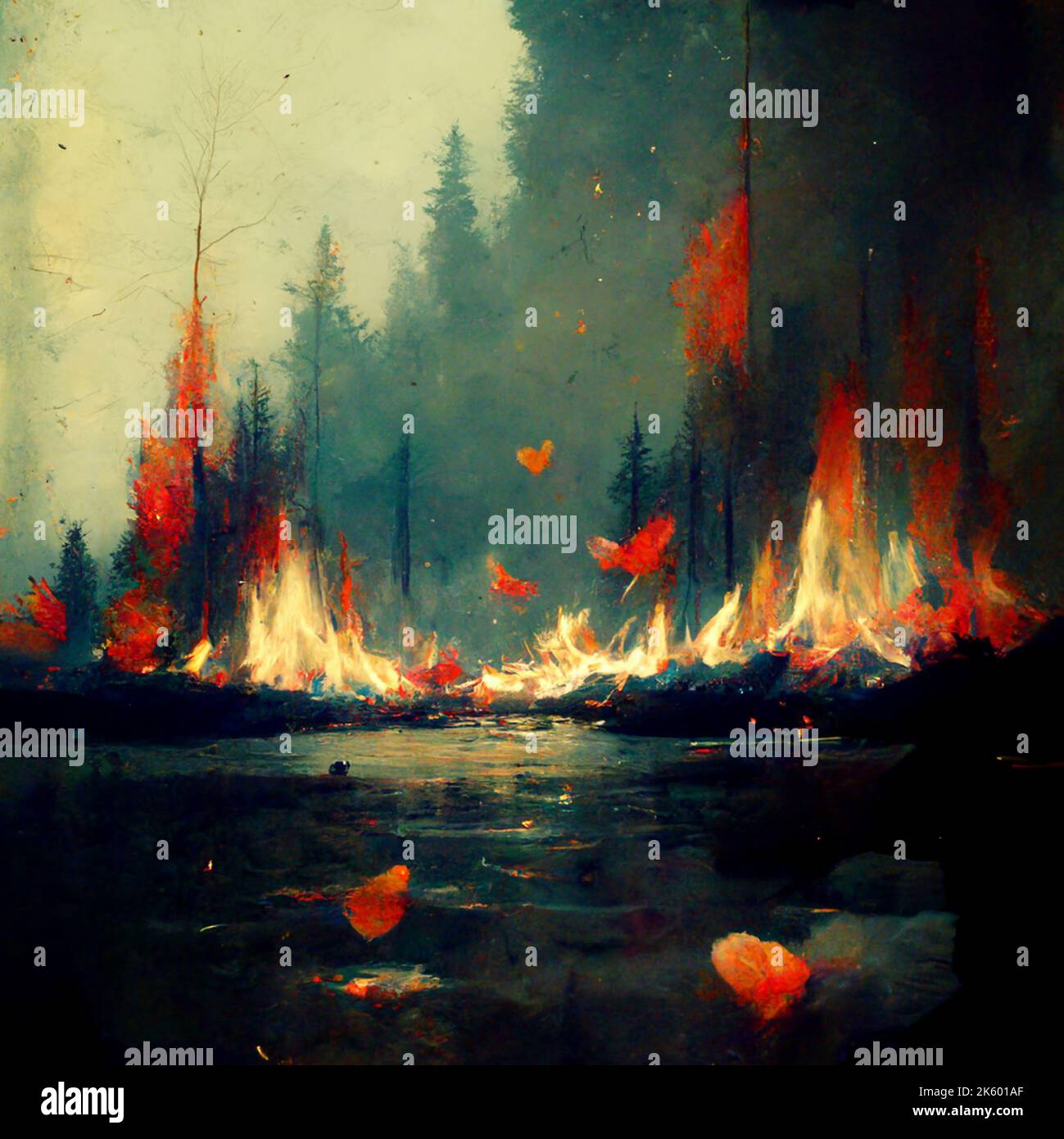 Poster forest fire hi-res stock photography and images - Alamy