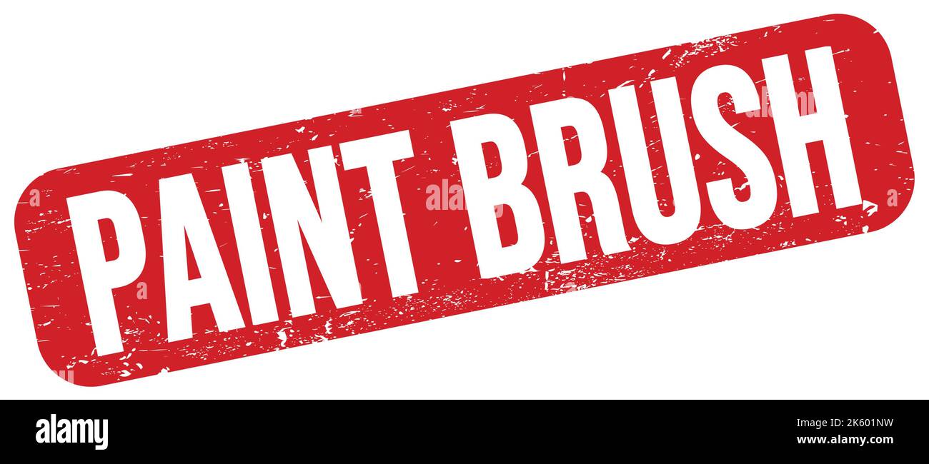 PAINT BRUSH text written on red grungy stamp sign Stock Photo - Alamy