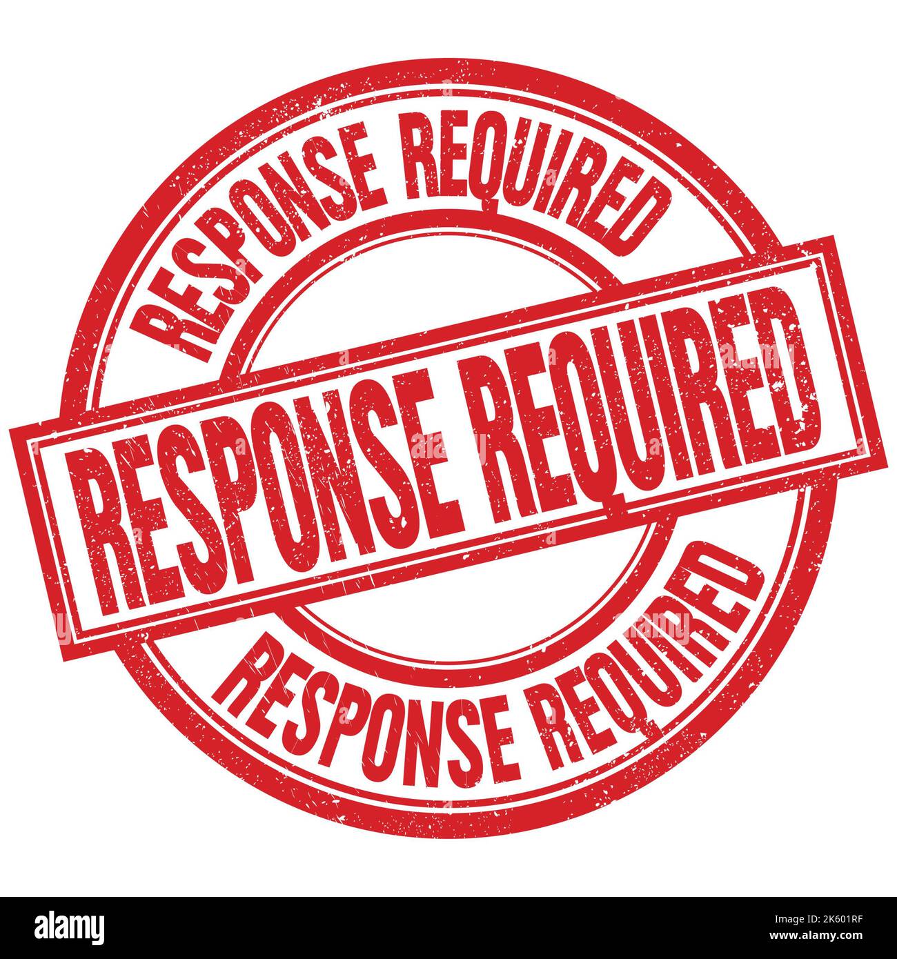 RESPONSE REQUIRED text written word on red round stamp sign Stock Photo ...