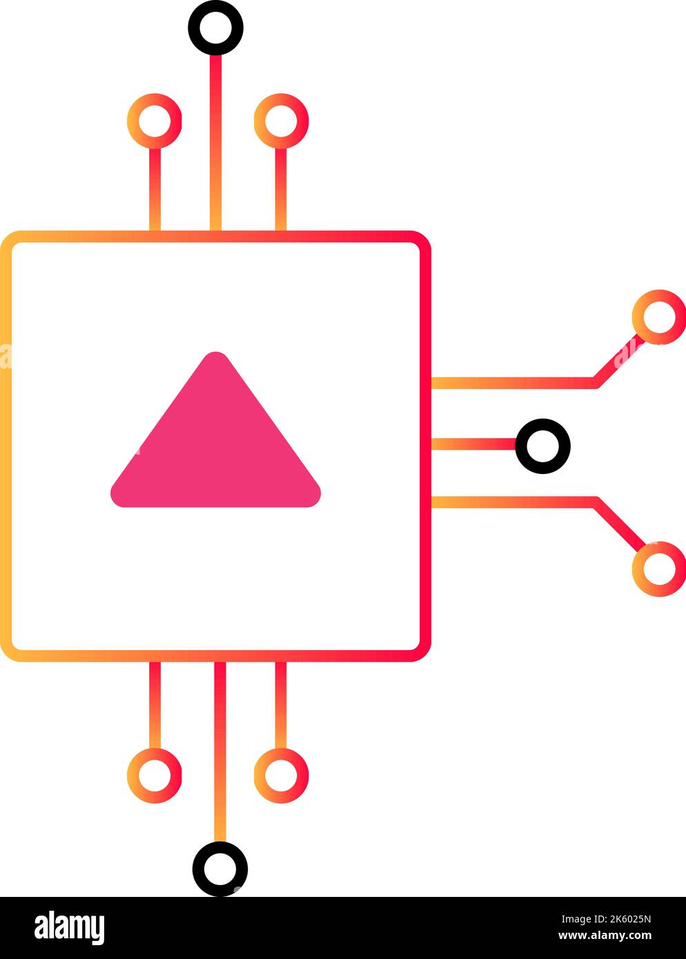 Chip Outline Icon Vector Microchip Cpu Processor Stock Vector Image And Art Alamy