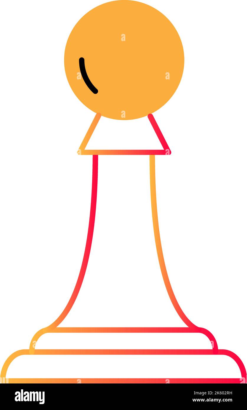 Chess piece outline icon vector pawn isolated Stock Vector Image & Art ...