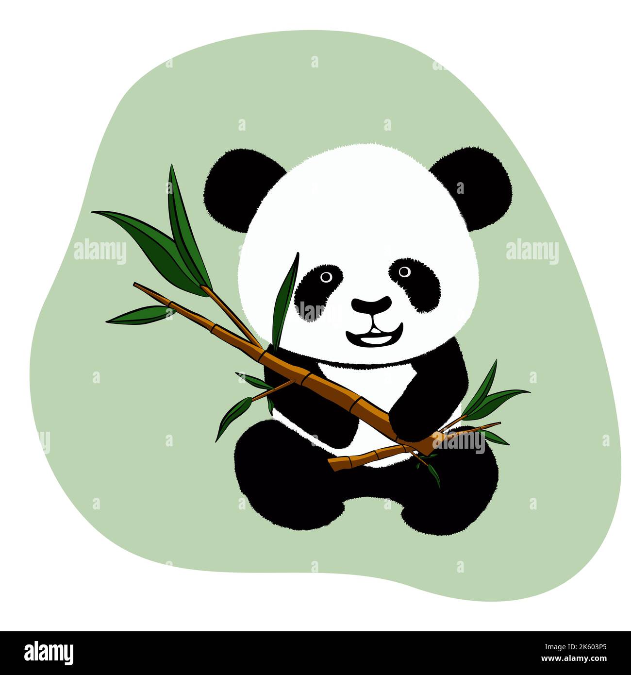 Panda Bamboo Clipart