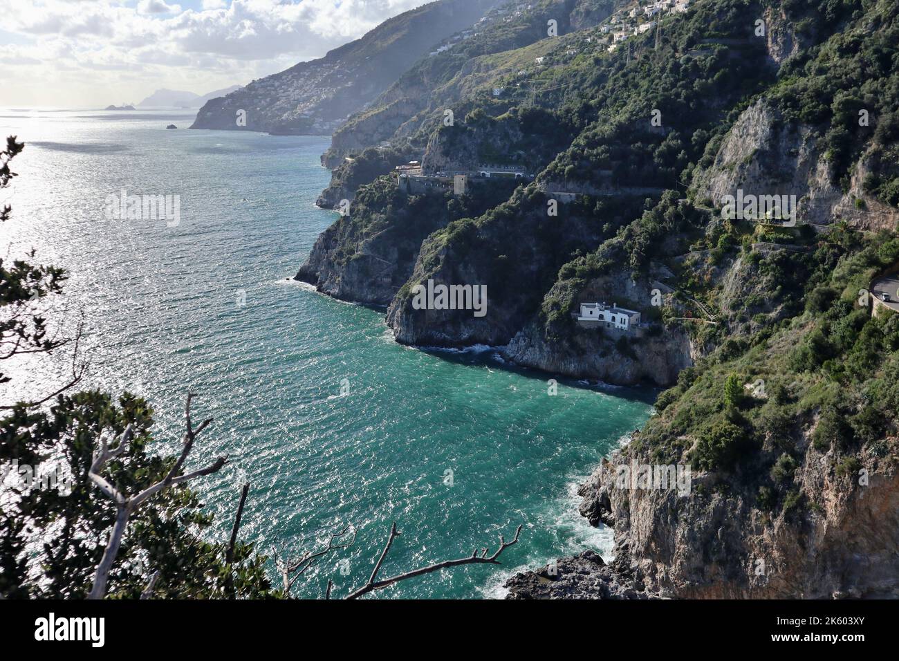 Conca dei Marini - Panorama della costiera da Via Vreca Stock Photo - Alamy