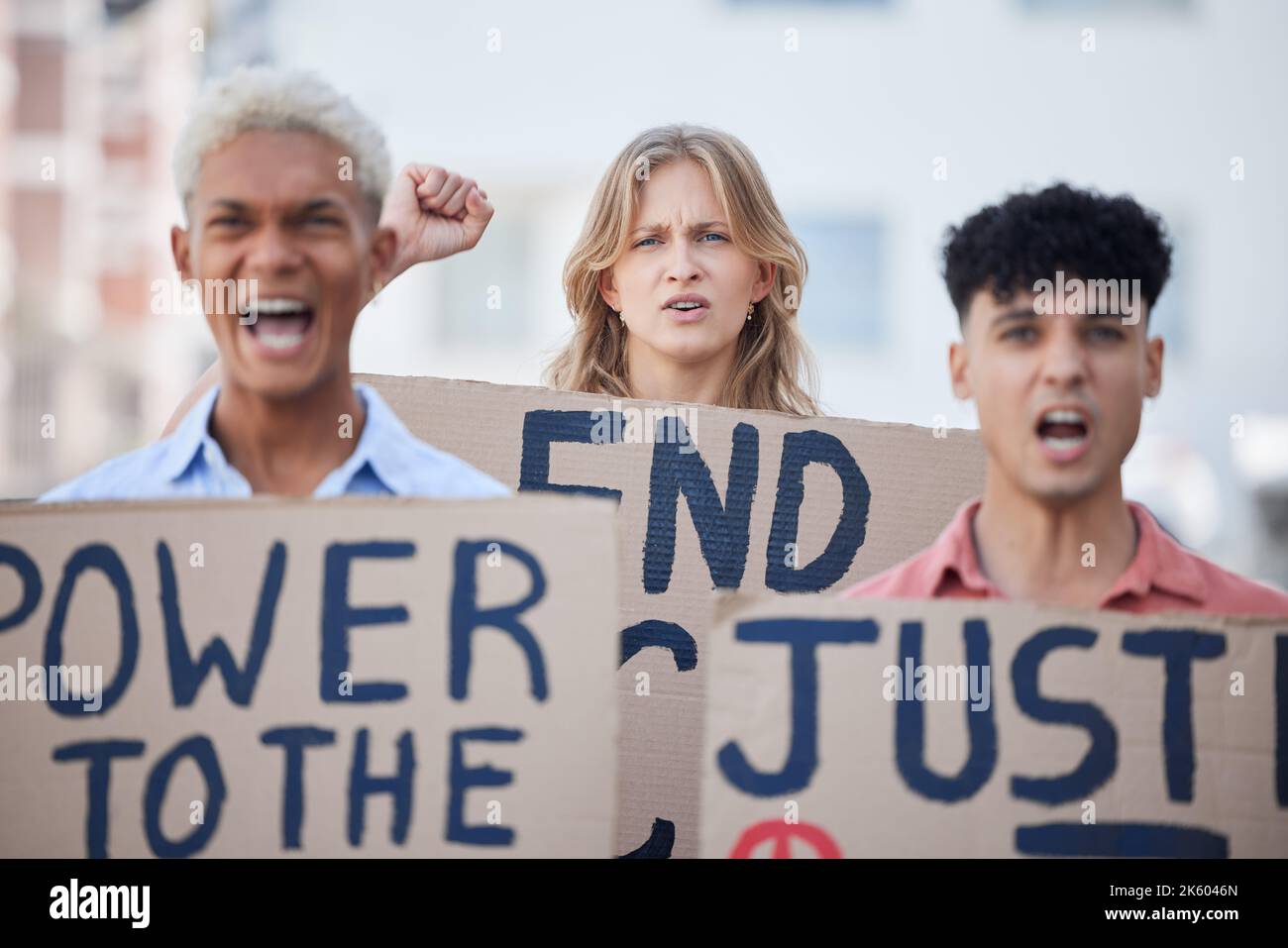 Diverse protest students hi-res stock photography and images - Alamy
