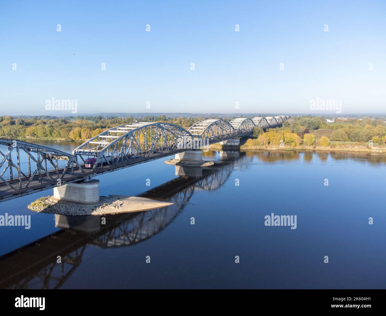 The city of Grudziadz - the longest road and rail bridge in Poland ...