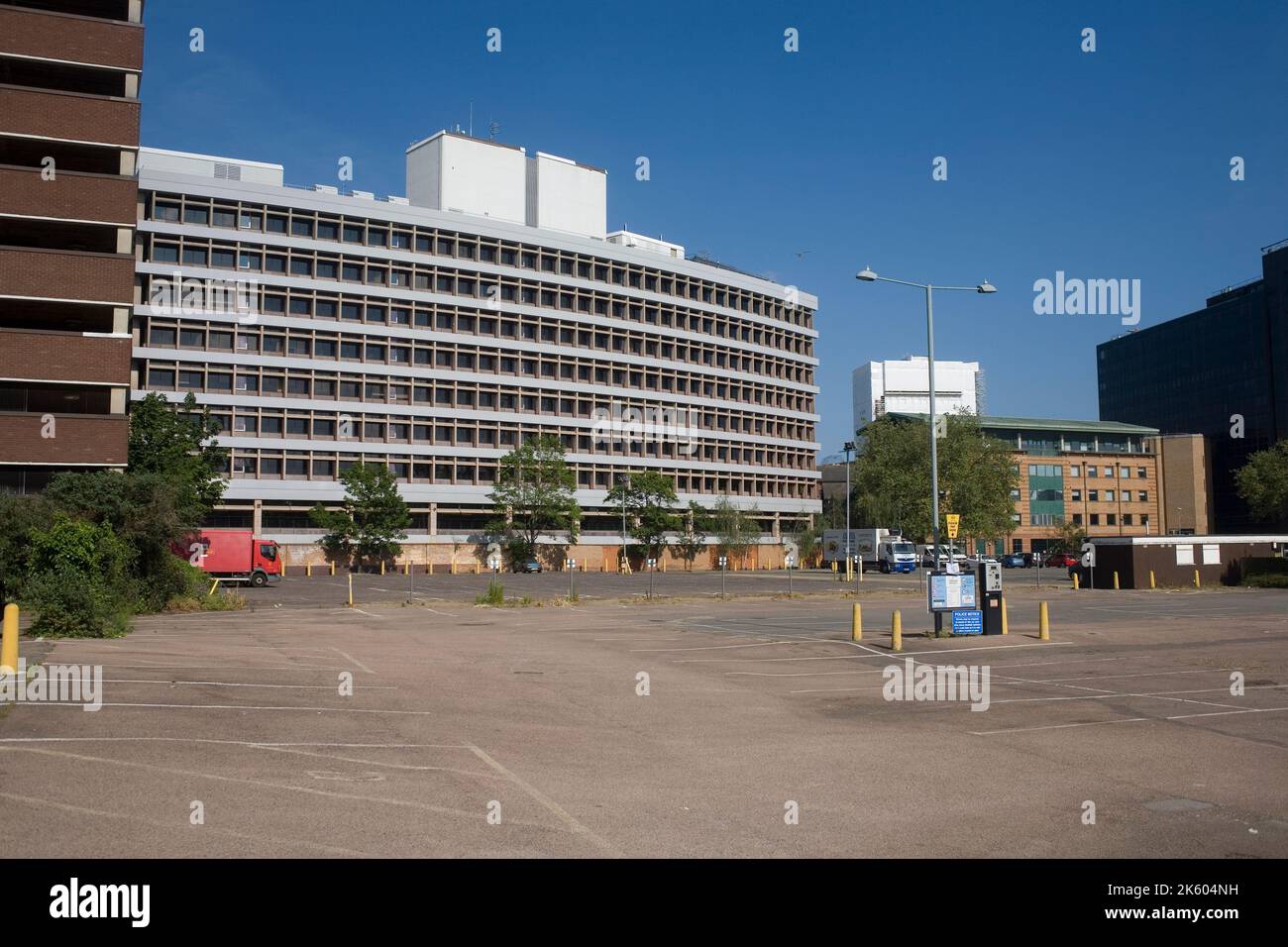 AXA insurance offices and Portman Road car park in Ipswich, Suffolk ...