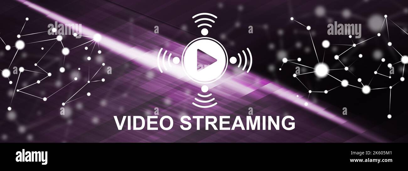 Illustration of a video streaming concept Stock Photo - Alamy