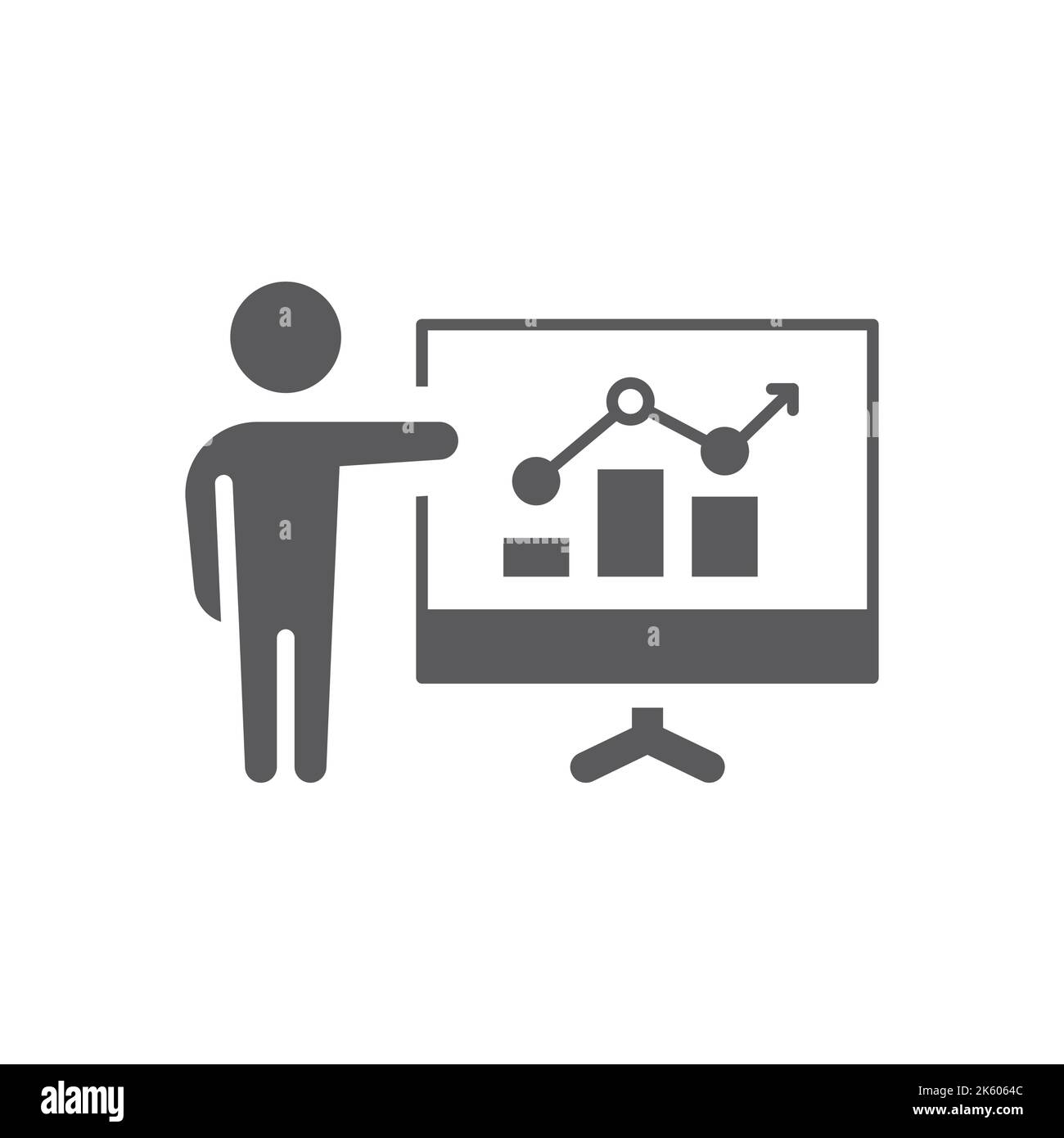 Financial Business Report Board Icon Businessman Speaker And