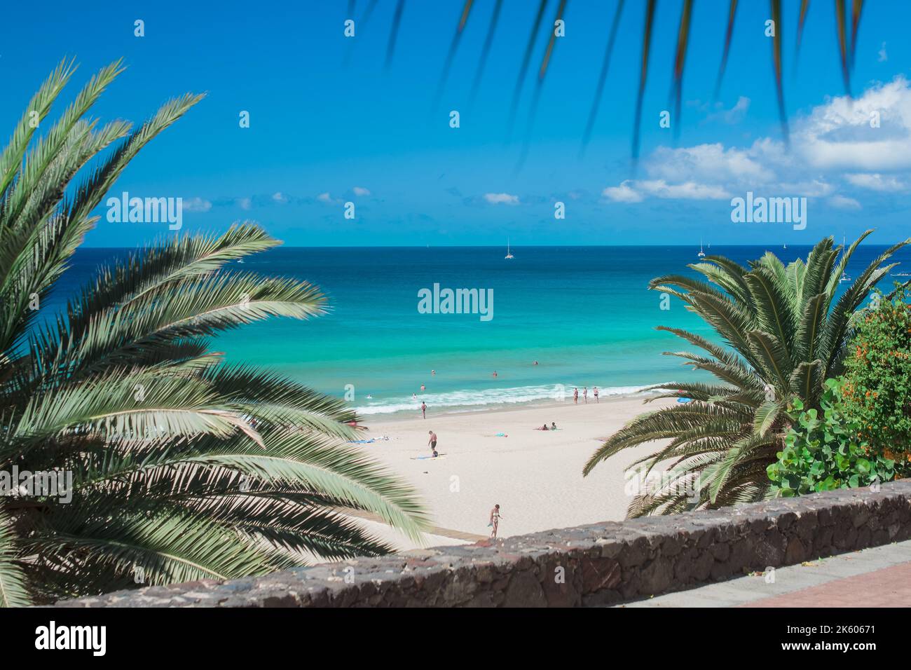 beach in Playa del Matorral in Morro Jable, Canary Island Fuerteventura ...