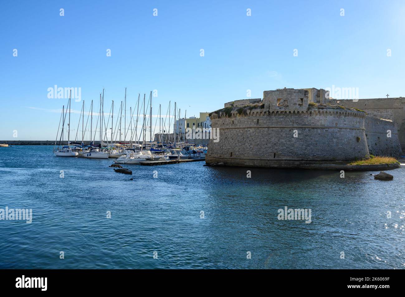 Leisure boat harbour and Il Rivellino fortress seen from Papa Giovanni ...