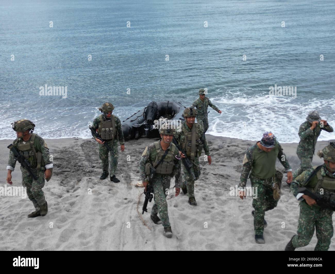 San Narciso, Zambales, Philippines. 7th Oct, 2022. In an aerial view ...