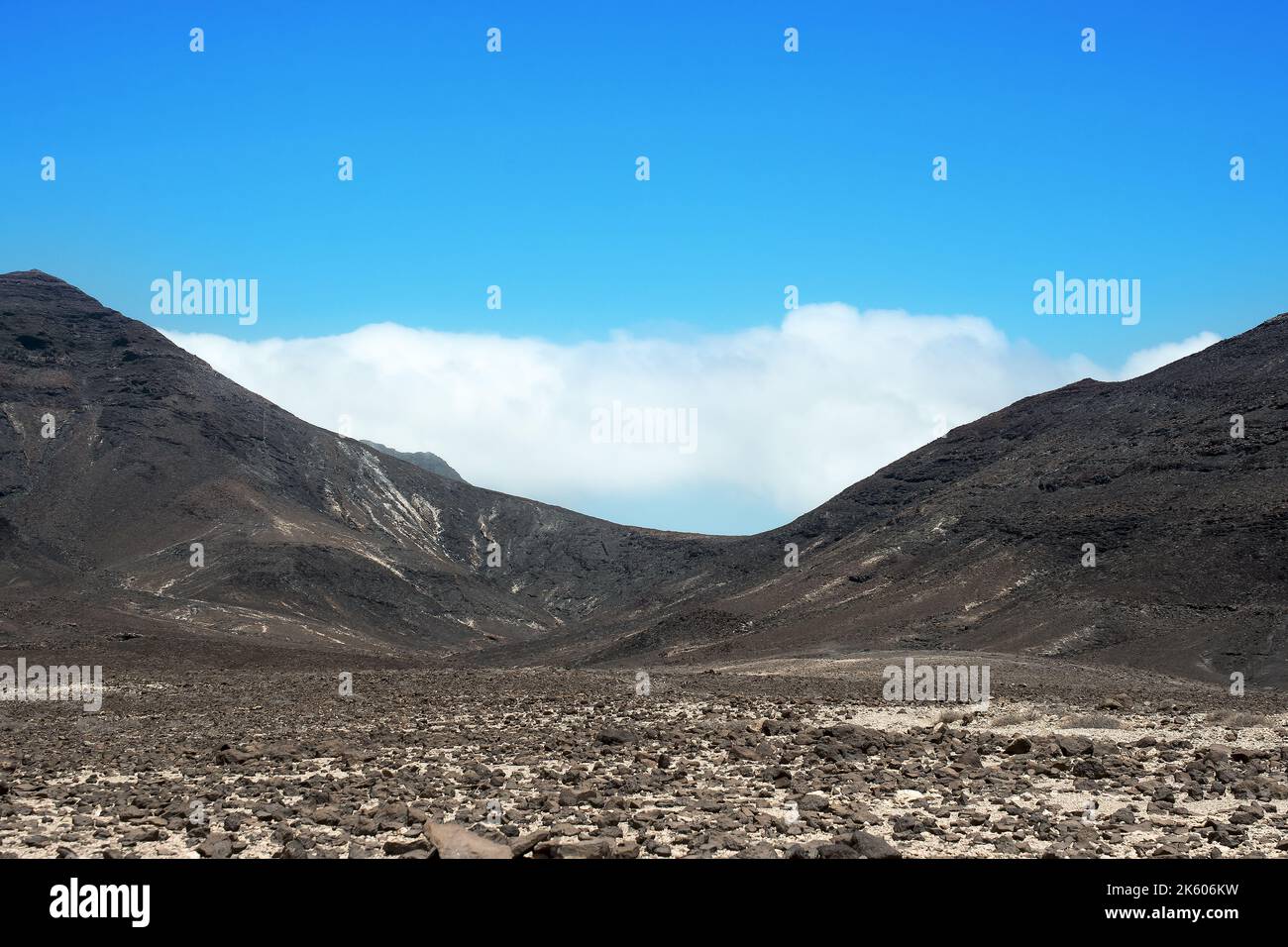 vulcanic landscape of Fuerteventura Island, Canary Island, Spain ...