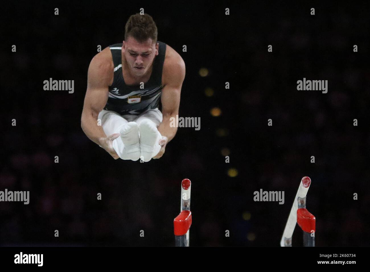 Ilias GEORGIOU of Cyprus in the Men's Parallel Bars - Final at the 2022 ...