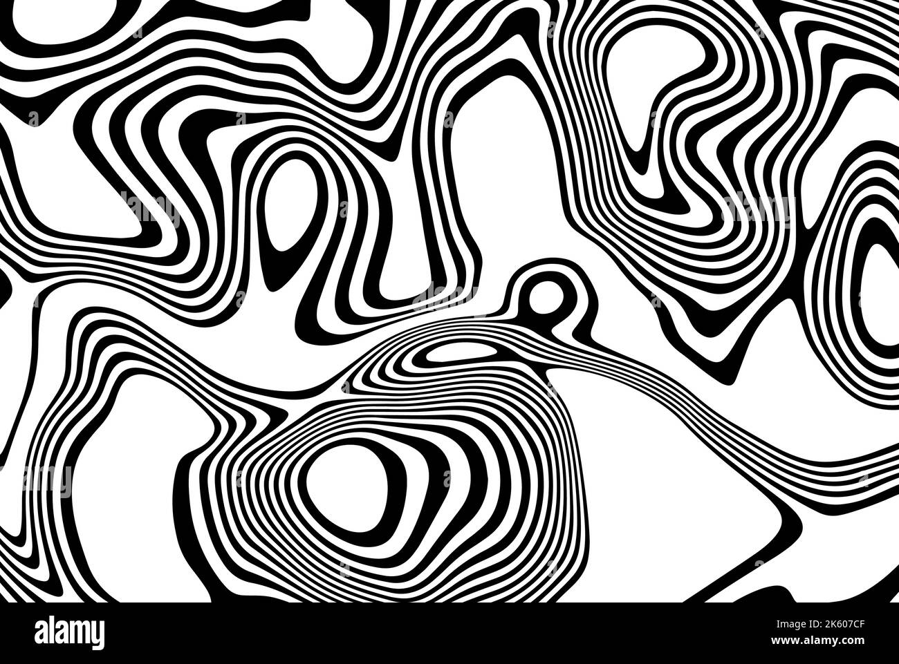 Black and white abstract striped background. Optical illusion. Smooth ...