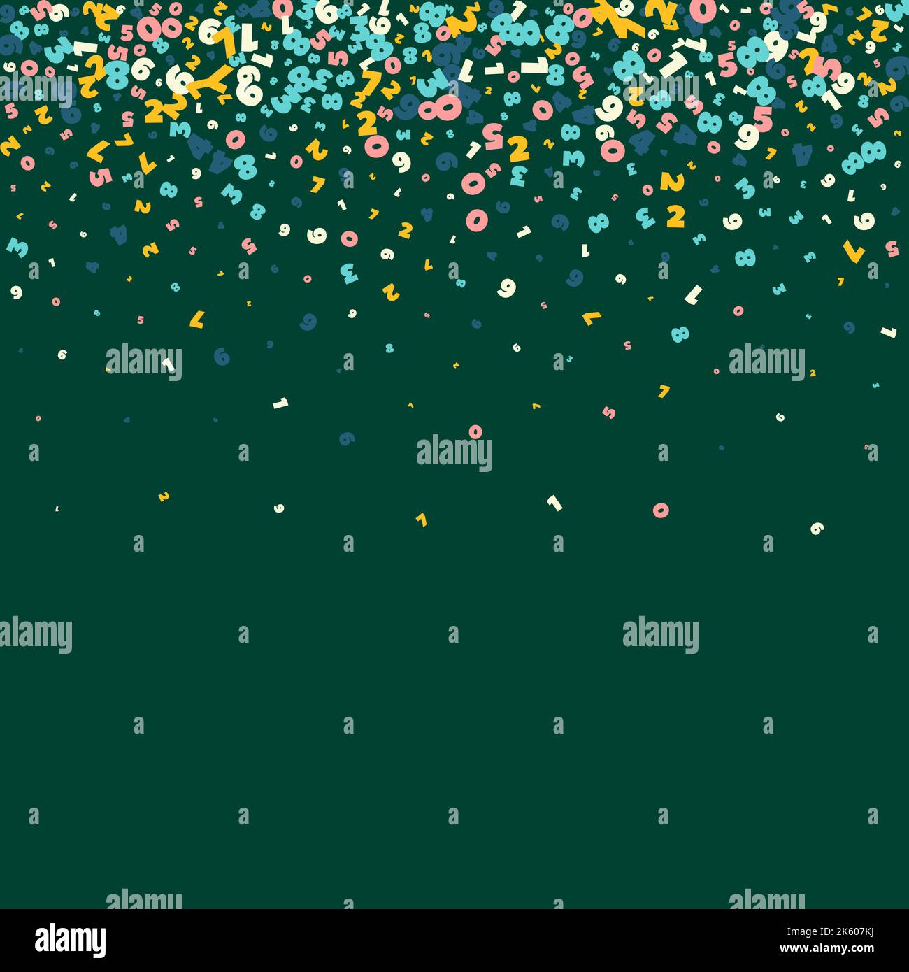 Falling light numbers. Math study concept with flying digits. Precious ...