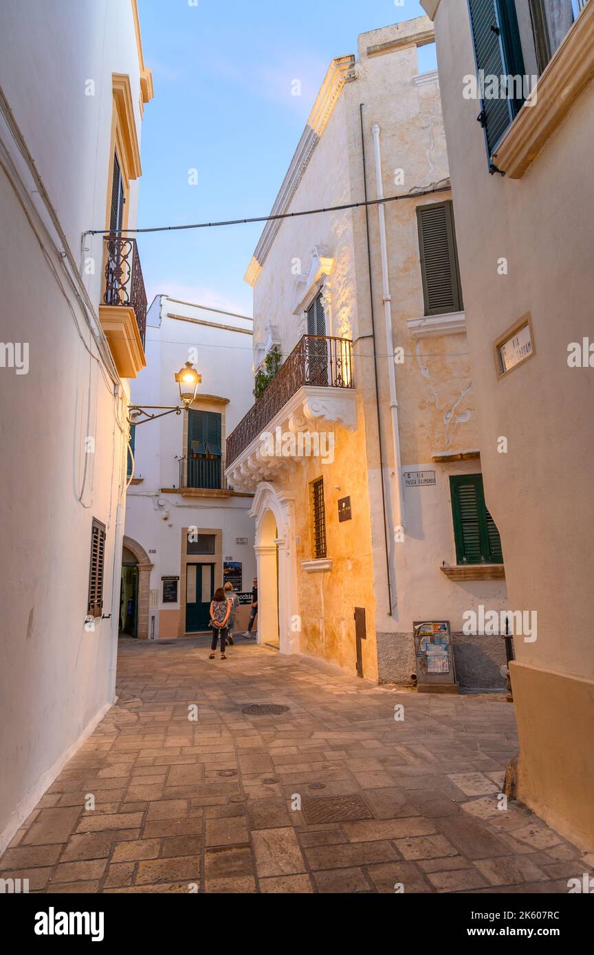 Charming street scene: Typical narrow, angled and cobbled streets with ...