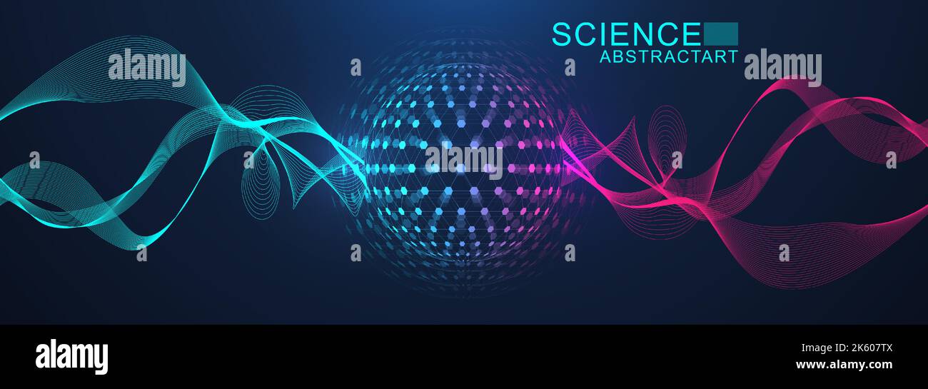 Quantum computing concept. Quantum processing. Artificial intelligence quantum computer ...