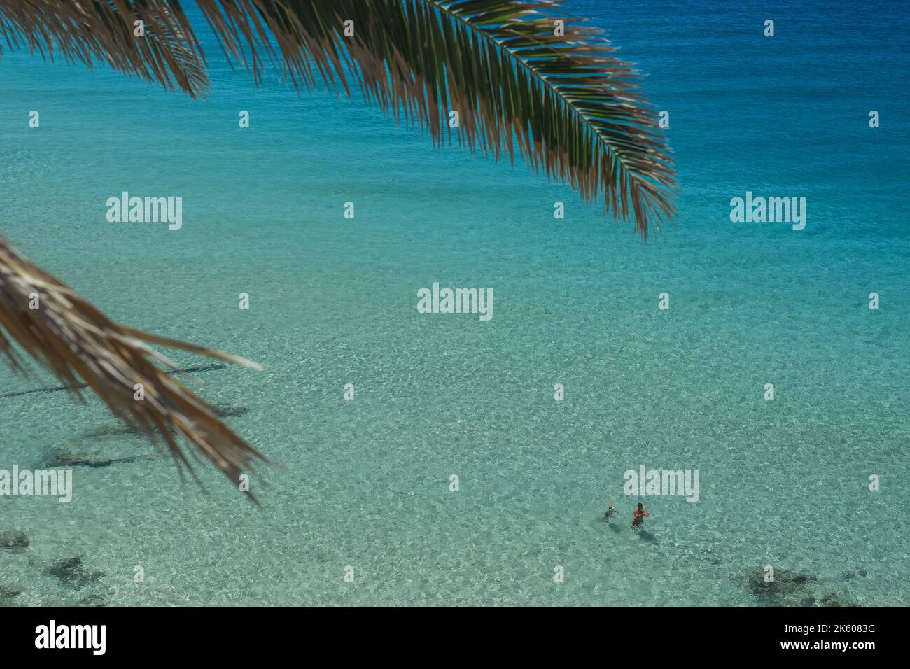 Aerial view on the beach in Playa del Matorral in Morro Jable, Canary ...