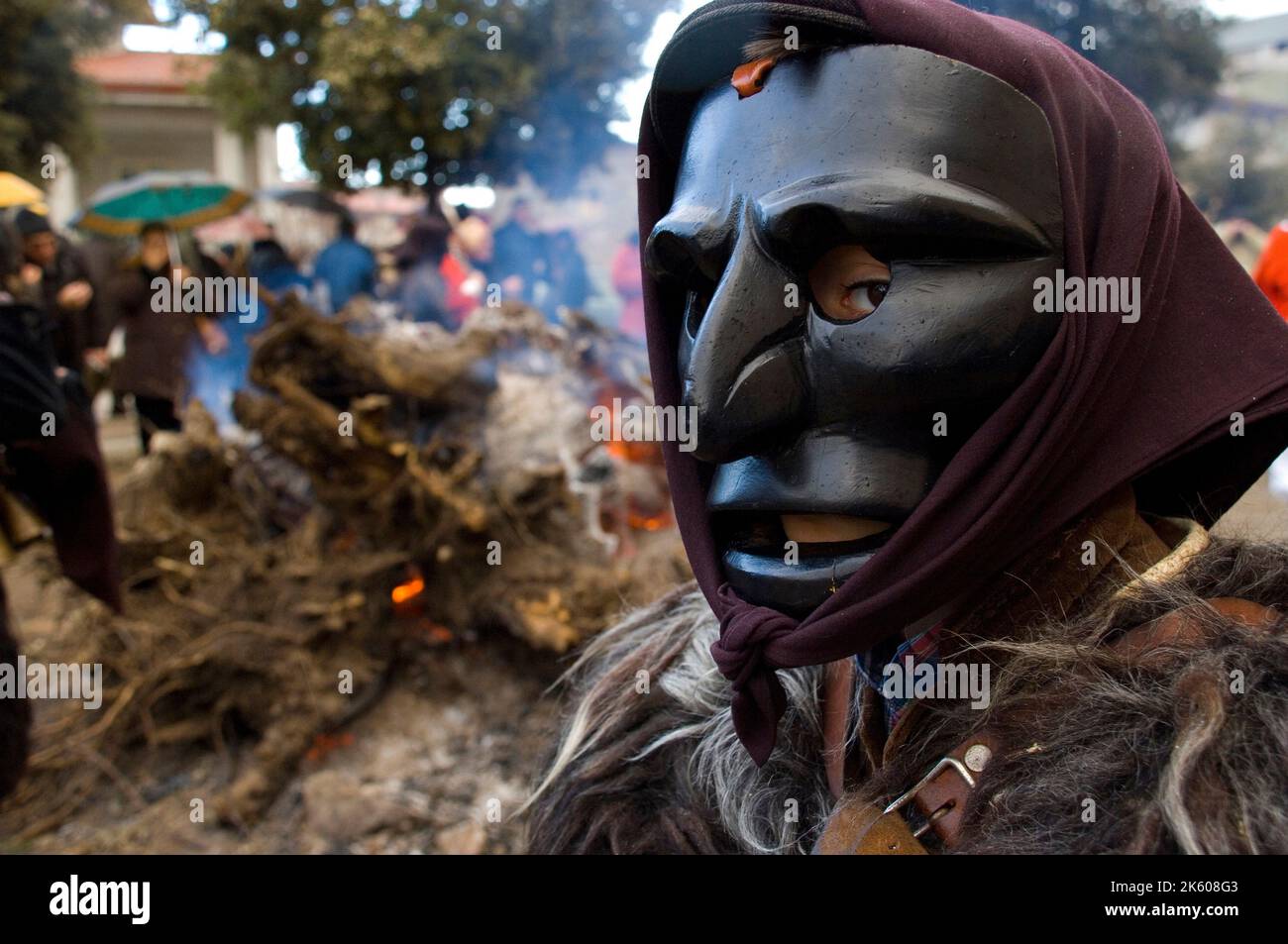 Typical Carnival, Mamuthones Parade, Mamoiada, Sardinia, Italy Stock ...