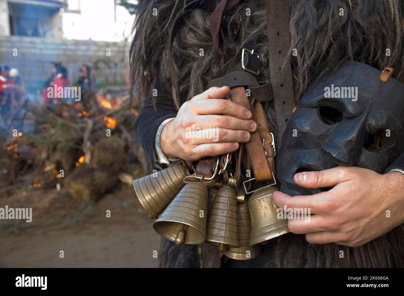 Typical Carnival, Mamuthones Parade, Mamoiada, Sardinia, Italy Stock ...