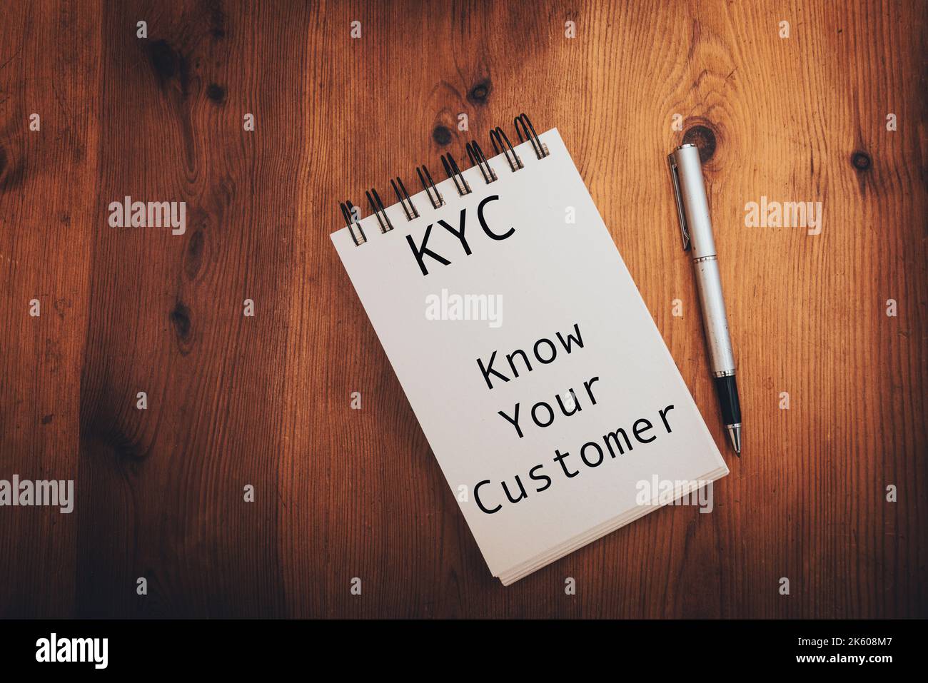 KYC on note book, know your customer . verifying identity of clients ...