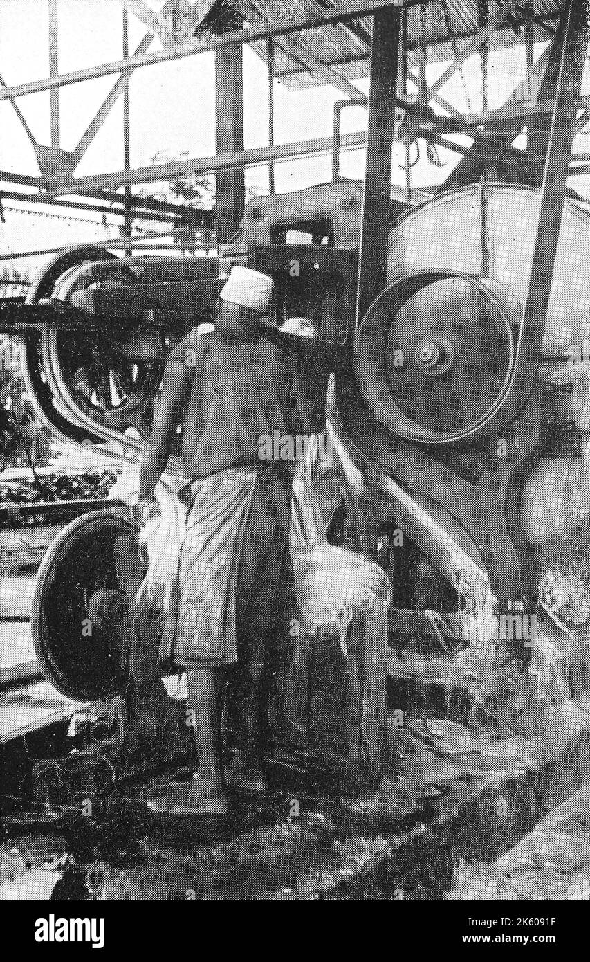 Sisal Aufbereitungsmaschine in Deutsch-Ost, Kolonie, Tansania ...