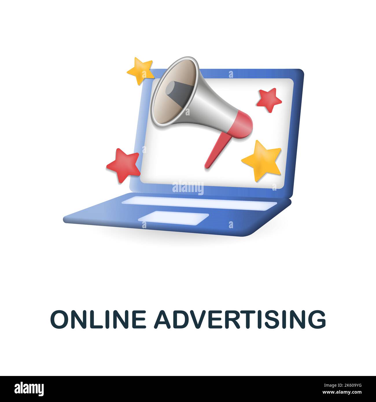 Online Advertising icon. 3d illustration from online store collection ...