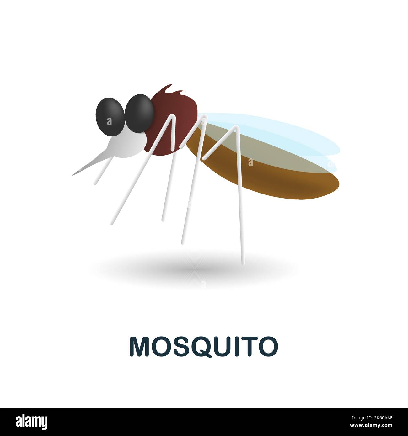 Mosquito icon. 3d illustration from outdoor recreation collection ...