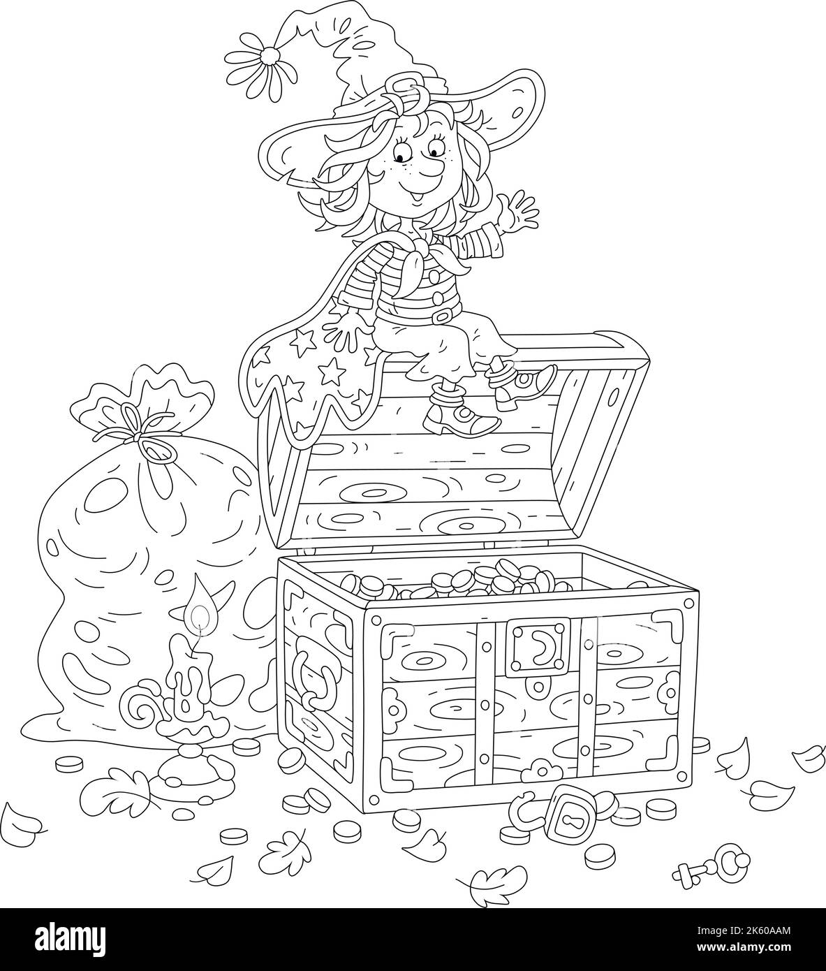 Magical treasure child Stock Vector Images - Alamy