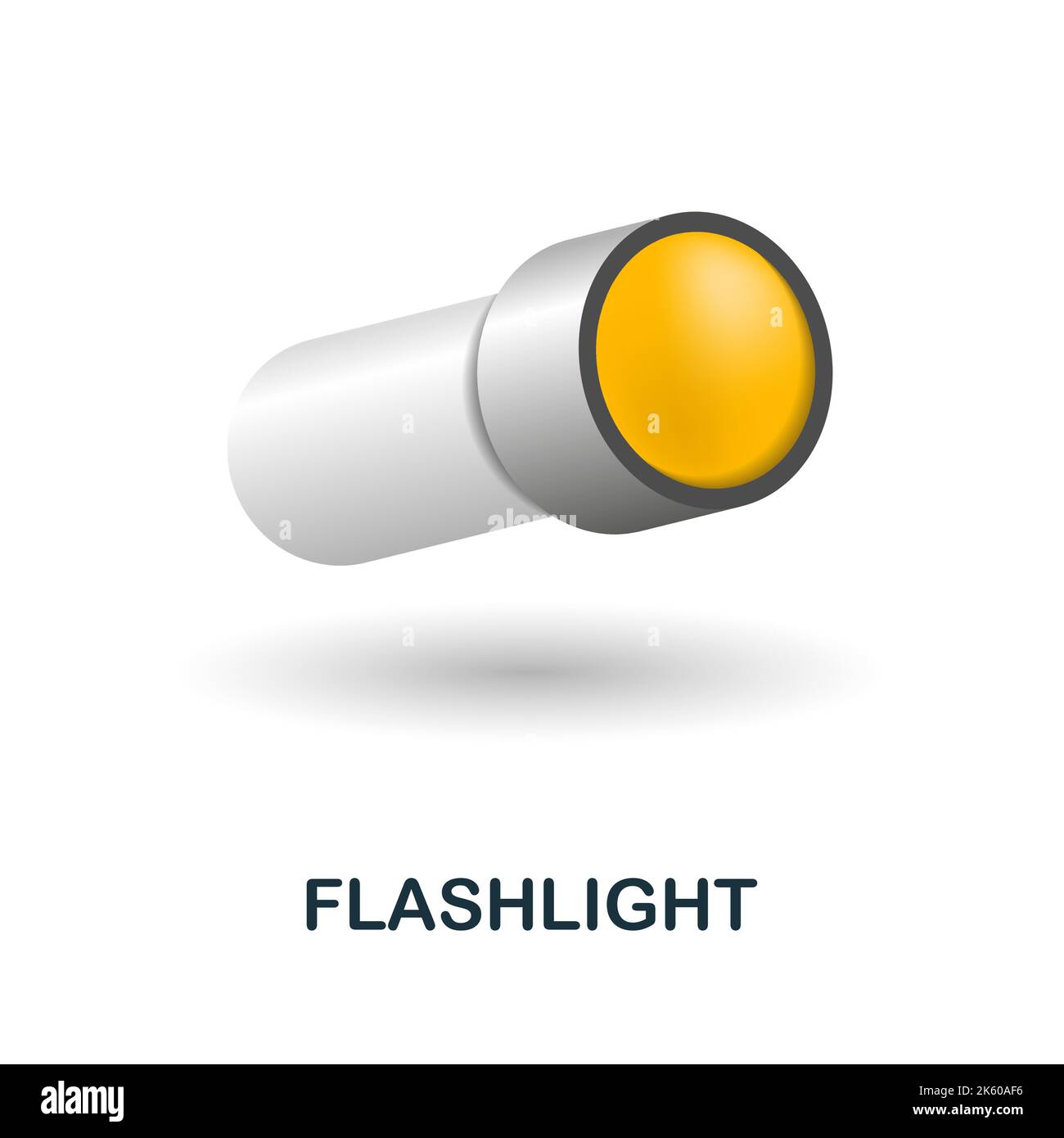 Flashlight icon. 3d illustration from outdoor recreation collection ...