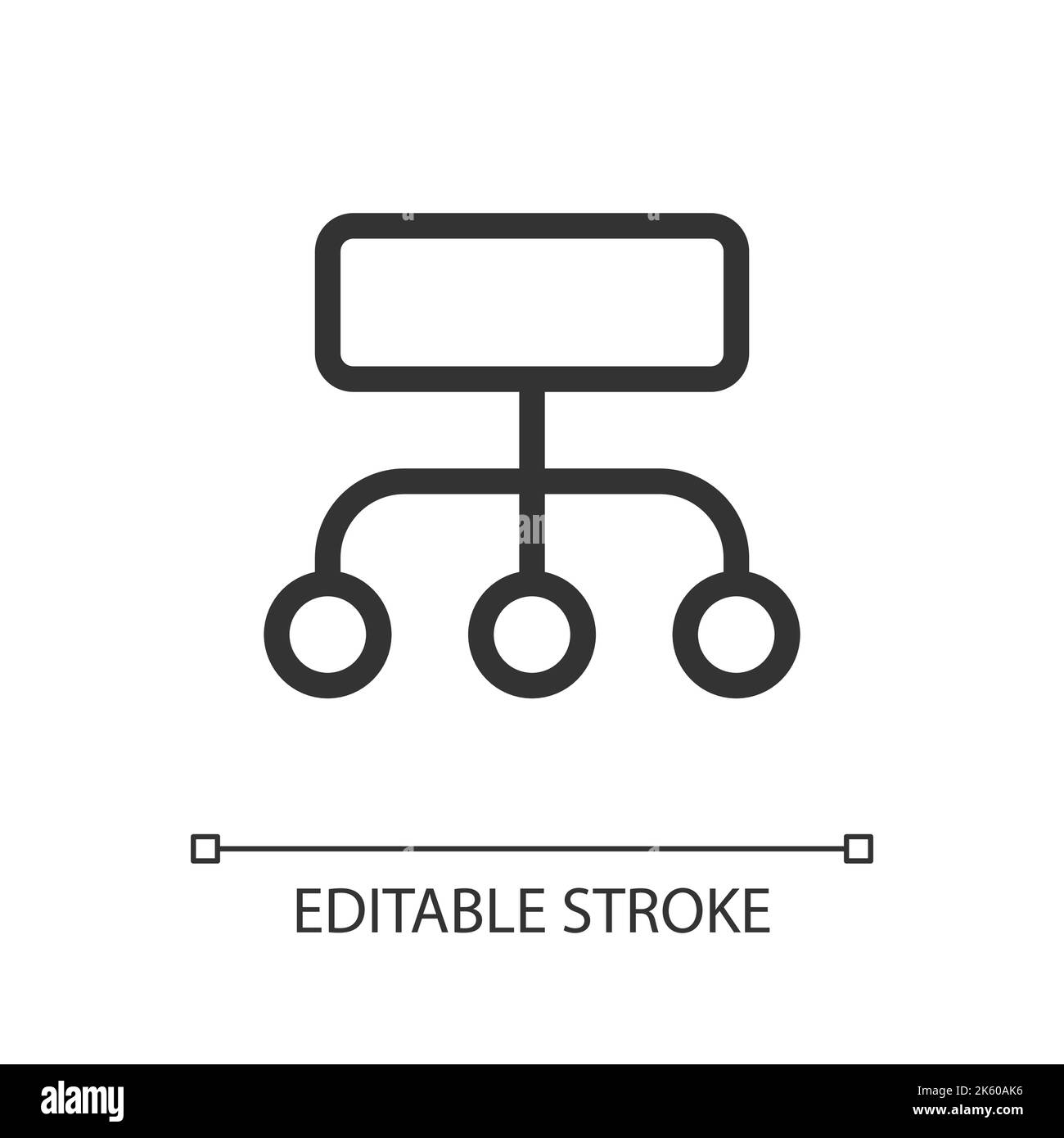 Data structuration process pixel perfect linear ui icon Stock Vector Image & Art - Alamy