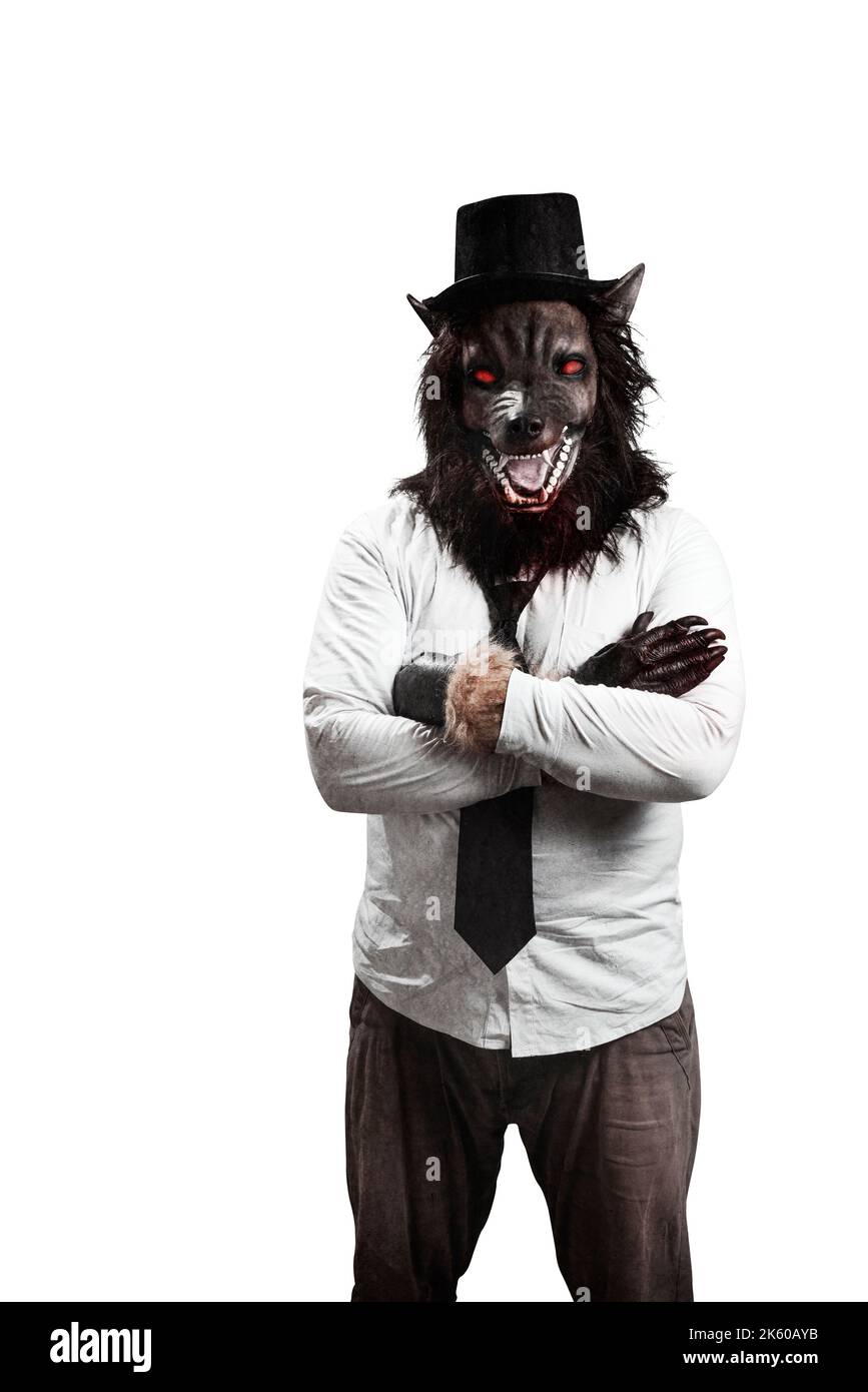 Werewolf isolated over white background Stock Photo - Alamy