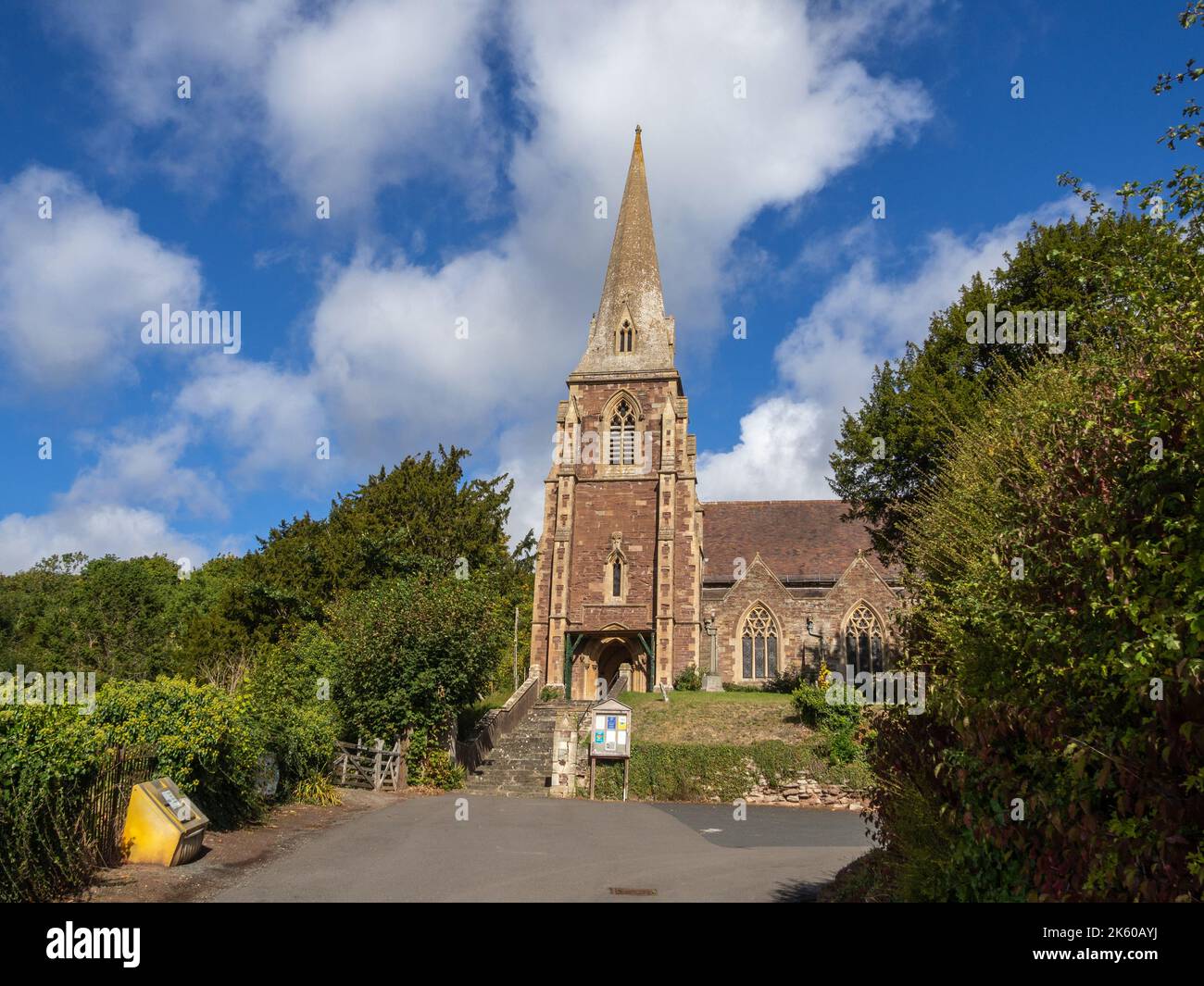 The church of St Lawrence, Lindridge, Worcestershire, UK; built in 1836 ...