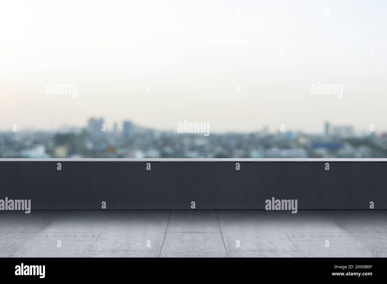 Rooftop view with blurred cityscapes background Stock Photo - Alamy