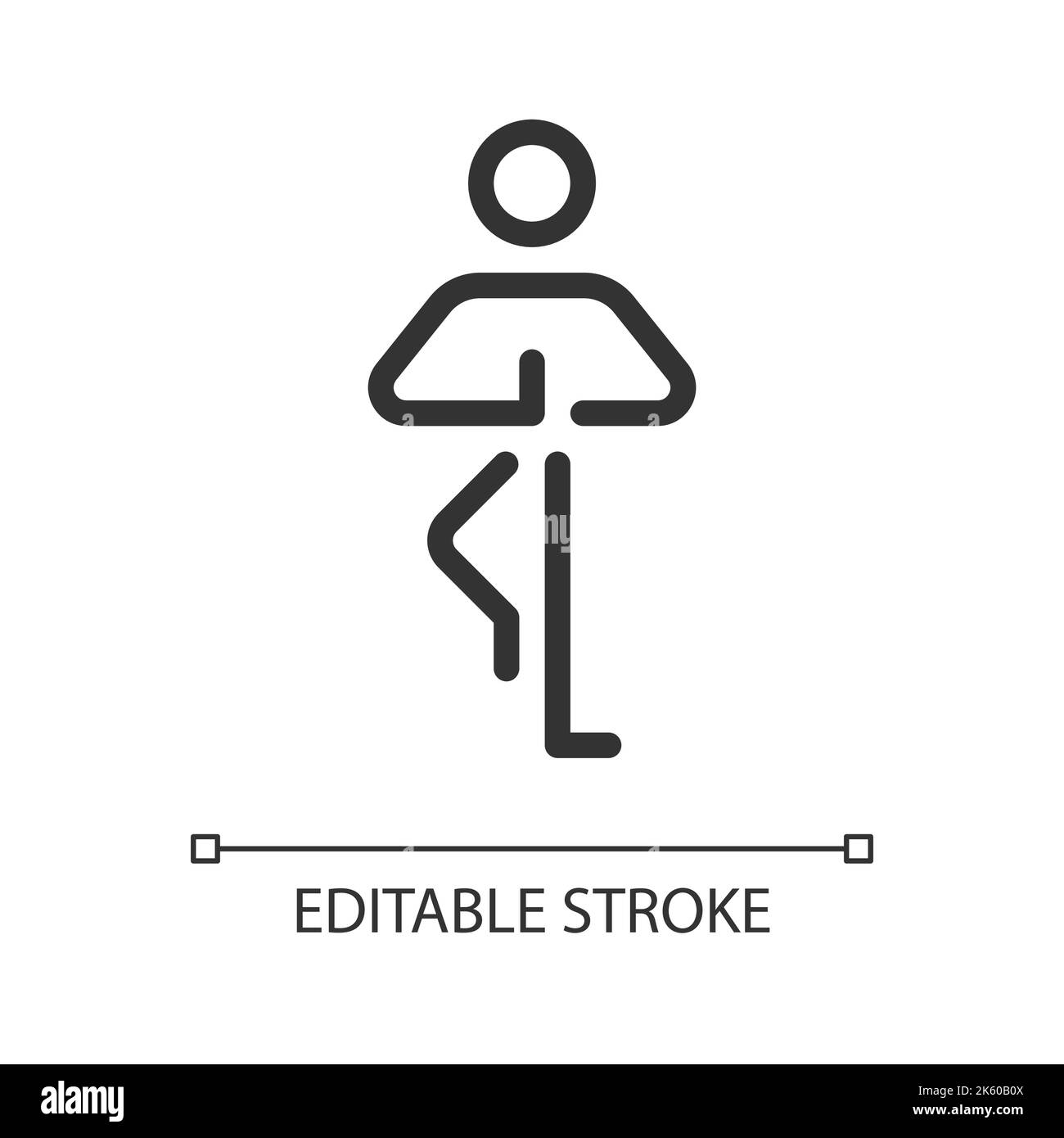 Tree Pose Stick Figure