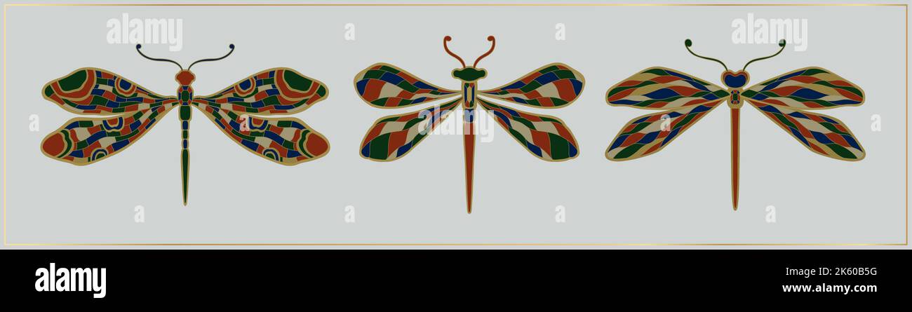 Dragonfly Art Nouveau Art