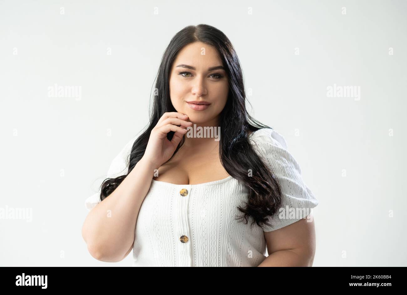 female beauty plus size woman stylish look model Stock Photo - Alamy