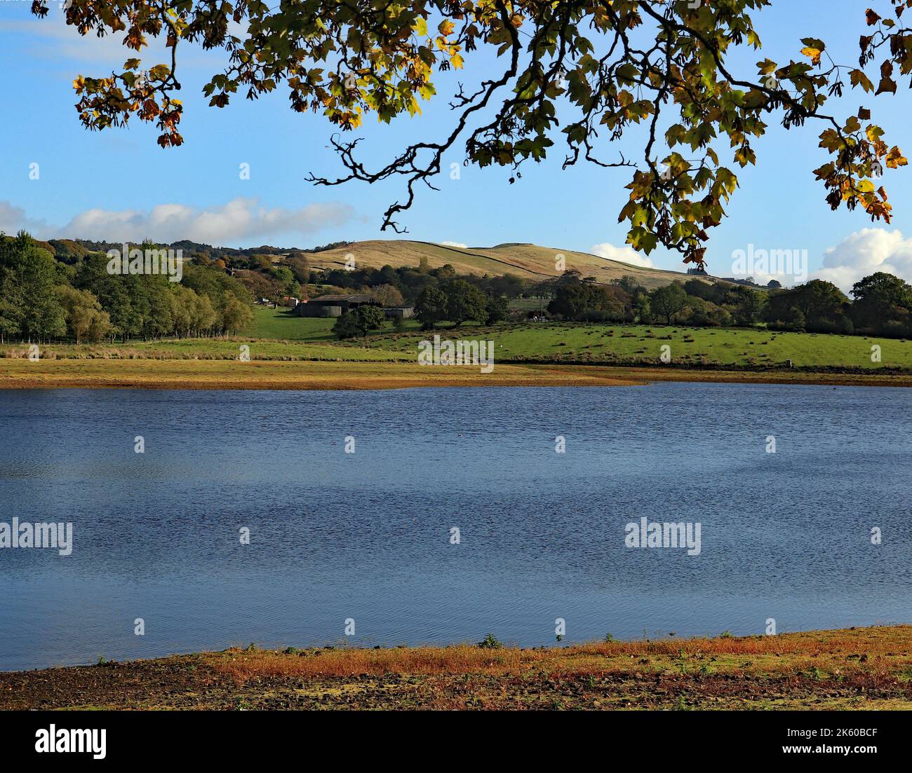Foulridge upper reservoir looking wonderful in the autumn sunshine on a ...