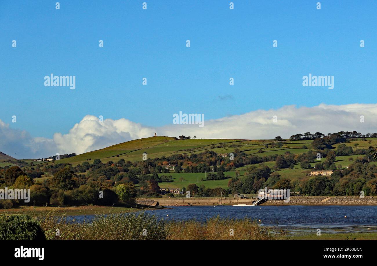 Foulridge lower reservoir looking wonderful in the autumn sunshine on a ...