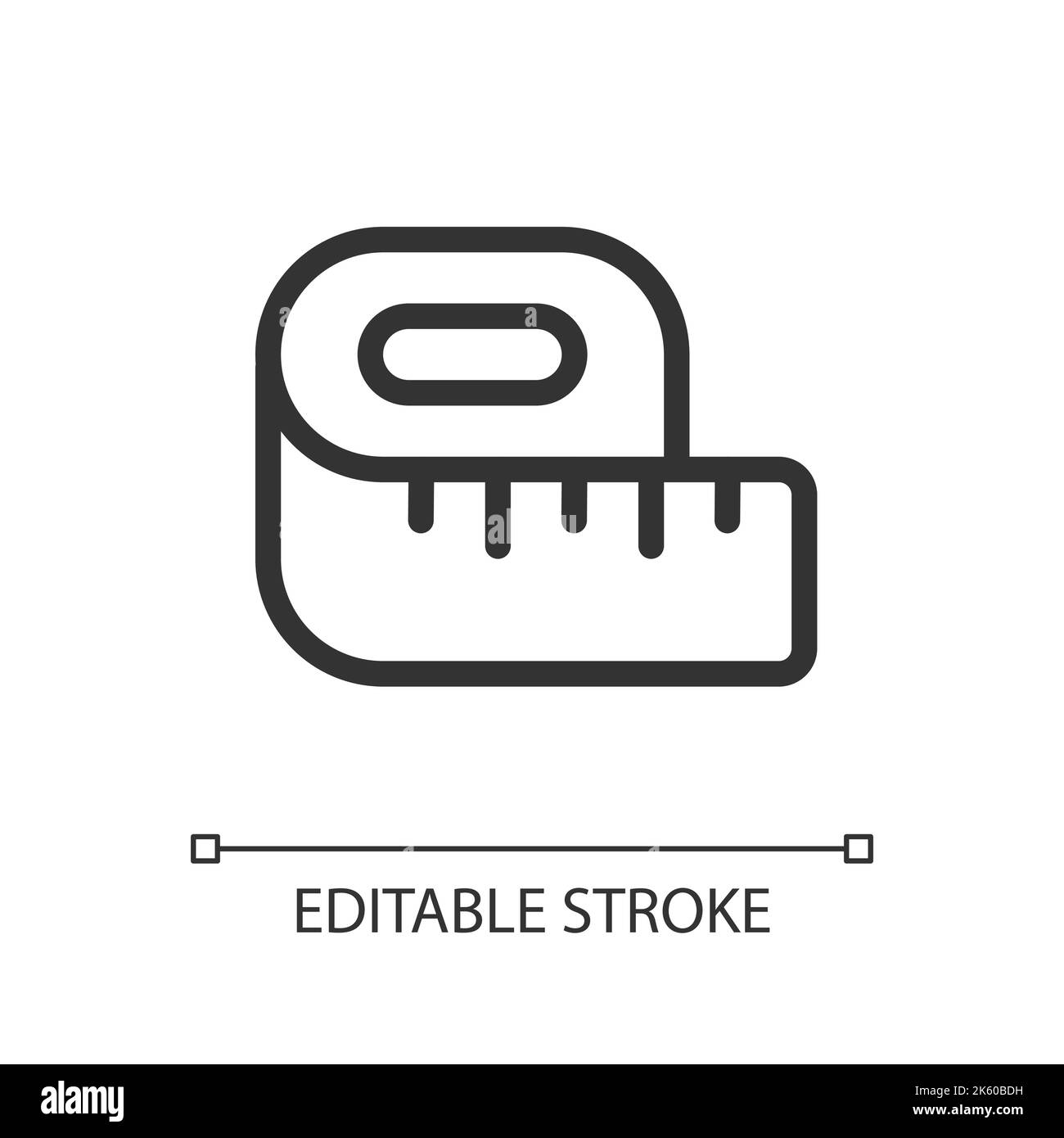 Tape measure icon linear Black and White Stock Photos & Images - Alamy